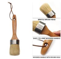 China 2PCS Chalk Paint Brush Set Round For Furniture Stencils for sale