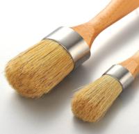 China 2PCS Chalk Paint Brush Set Round For Furniture Stencils for sale