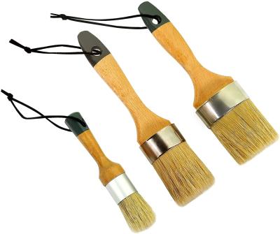 China Furniture And DIY Projects Wax Paint Brush With Natural Bristles for sale