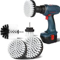China Carpet Electric Drill Cleaning Brush , 4 Pcs Rotating Brush Cleaning With Soft Bristles for sale