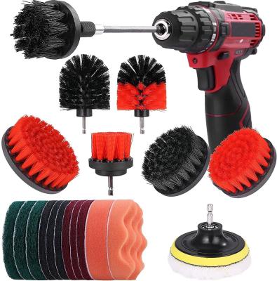 China 21 Piece Drill Cleaning Brush Attachment Set For Joints , Tiles , Sinks , Floors for sale
