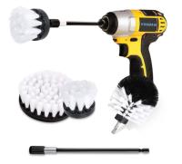 China 4 Pack Power Drill Brush Multi Purpose Extended Long Attachment Kit For Grout for sale