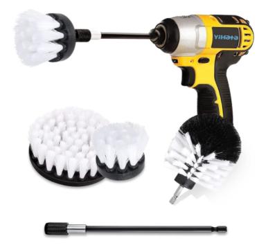 China 4 Pack Power Drill Brush Multi Purpose Extended Long Attachment Kit For Grout for sale