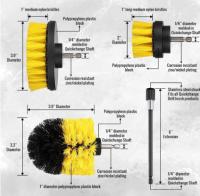 China 4 Pack Drill Brush Attachments Set , Multi Purpose Power Scrubber Cleaning Brush for sale