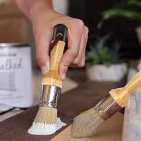 China Chalk And Wax Paint Brushes Bristle Stencil Brushes For Wood Furniture Home Decor for sale