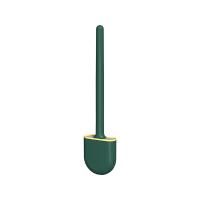 China Detachable TPR Wall Mounted Black Silicone Bathroom Brush Toilet Cleaner With Holder for sale