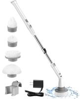 China 25/41/47 Inch Extendable Handle Electric Spin Scrubber , Cordless Cleaning Brush for sale