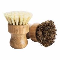 China Bamboo Round 3 Packs Mini Natural Scrub Brush With Union Fiber for sale