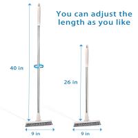 China V Shaped Bristles Floor Scrub Brush With Long Handle for sale