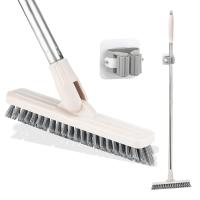 China V Shaped Bristles Floor Scrub Brush With Long Handle for sale