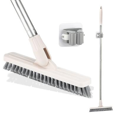 China V Shaped Bristles Floor Scrub Brush With Long Handle for sale