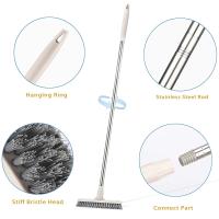 China V Shaped Bristles Floor Scrub Brush With Long Handle for sale
