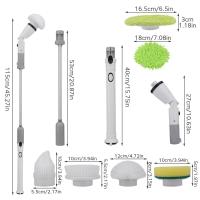 China ABS Cordless Electric Spin Scrubber With 6 Replaceable Brush Heads for sale