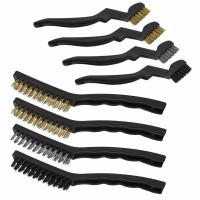 China Nylon Copper Stainless Steel Wire Brush Curved Handle For Rust Removal for sale