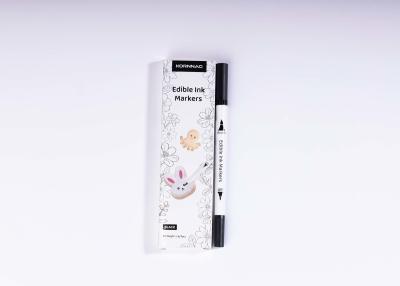 China Food Safe Edible Marker Pen for Cake Decorating Black 4pcs 2.0mm Tip for sale