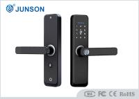 China Smart Home Black Fingerprint Door Lock 5000DPI 6V Battery Low Voltage Alarm Tuya WiFi for sale