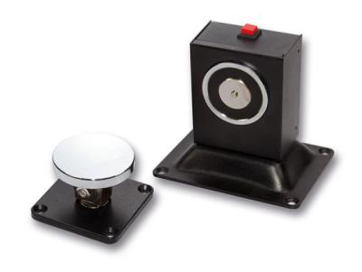 China JS-H35 110 Lbs Floor Mounted Magnetic Door Holder - 12V/24V DC, 50kg Holding Force for Smoke Proof Doors for sale
