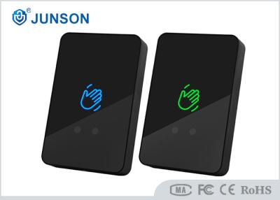 China Black Touch Free Exit Button 86x55mm 12/24V DC for Access Control System for sale