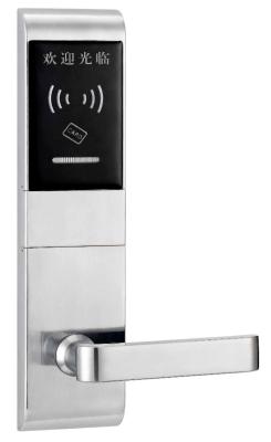 China Security Automatic Electronic Key Card Door Lock with 200 Guest Card Capacity for 30-50mm Wooden Doors for sale