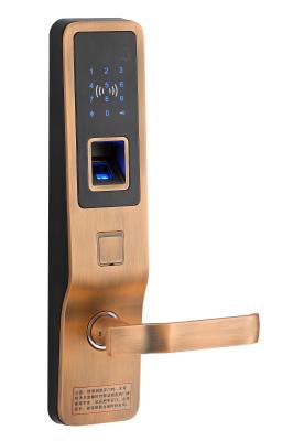 China Standalone Fingerprint Access Control Door Lock - 100 User Capacity, 6V DC Battery, Zinc Alloy Construction for Residential Security for sale