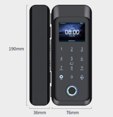 China JS-FL668 6V Battery Fingerprint Access Control for 10-12mm Glass Doors with 2000 User Capacity for sale