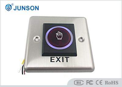 China Stainless Steel Door Exit Push Button 86x86mm for Access Control Systems with 500,000 Cycle Rating for sale