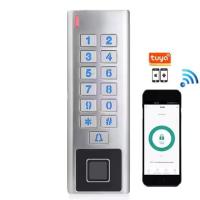 China Weatherproof Outdoor WiFi Tuya App Metal Keypad Access Control 10000 Users DC 12V for sale