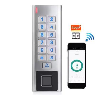 China Weatherproof Outdoor WiFi Tuya App Metal Keypad Access Control 10000 Users DC 12V for sale