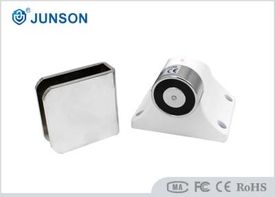 China JS-H36B-S Glass Door Electromagnetic Door Holder 60kg Holding Force 12V/24V DC with Alarm Integration for sale