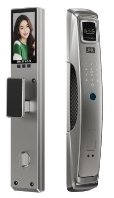 China Automatic Smart Lock Face Recognition Intercom 5000mAh Battery 3D Face Palm Vein for sale