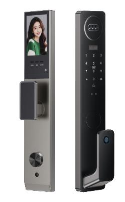 China 3D Facial Recognition Smart Door Lock 4.5 Inch Display Video Doorbell 4200mAh Battery for sale