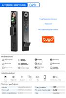 China Waterproof TTlock Tuya App Fingerprint Code Card Key Smart Door Lock for sale