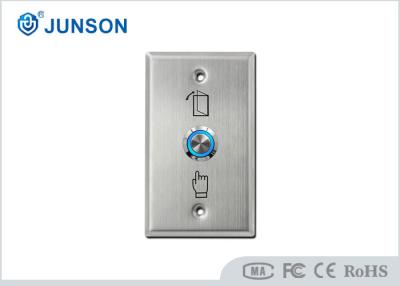 China JS-115SL LED Illuminated Door Release Push Button Stainless Steel 115x70mm Exit Switch NO NC COM 12V for sale