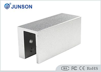China JS-60U U Garage Door Brackets Aluminum Sandblast Finish for 60kg Electromagnetic Locks and Frameless Glass Doors for sale