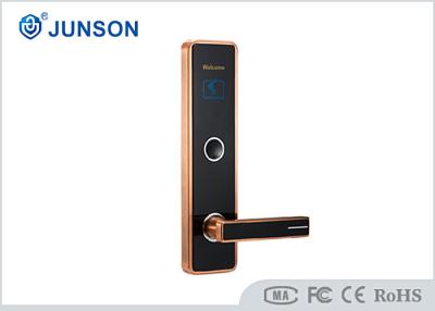 China Copper Zinc Alloy IC Card Hotel Door Lock 200mA 6V RFID Sensor 5cm for sale