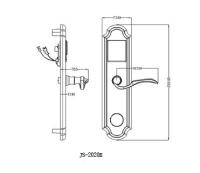 China RFID Hotel Door Lock with Manager Software Alarm DC6V 40-55mm Door Thickness for sale
