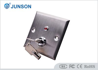 China SS Panel Exit Push Button 3A DC12V LED Key Switch 86x86mm 500K Cycles Access Control for sale