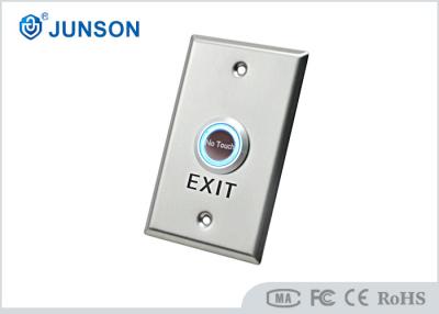 China 2mm Stainless Steel Exit Push Button 36VDC Door Release Switch Sandblast Finish for sale