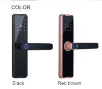 China Tuya WiFi Smart Door Lock Fingerprint Password Card Key DC6V 4AA Battery Aluminum Alloy for sale
