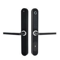 China Tuya WiFi RFID Card Password Smart Sliding Door Lock Aluminum 30-80mm for sale