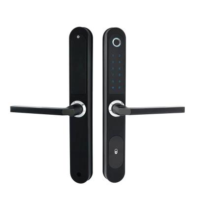 China Tuya WiFi RFID Card Password Smart Sliding Door Lock Aluminum 30-80mm for sale