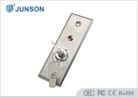 China Stainless Steel Slim Exit Push Button Door Release 115x40mm with Key LED 3A for sale