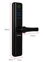 China Smart Digital Electronic Door Lock Fingerprint Touch Password Keyless Anti Theft Bluetooth TTLock App 100 Fingerprints 200 Cards for sale