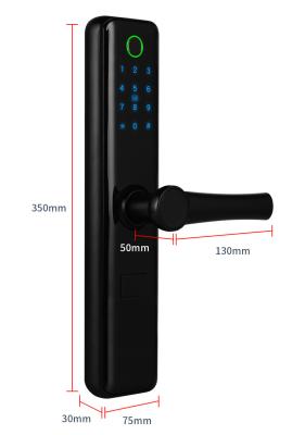 China Smart Digital Electronic Door Lock Fingerprint Touch Password Keyless Anti Theft Bluetooth TTLock App 100 Fingerprints 200 Cards for sale
