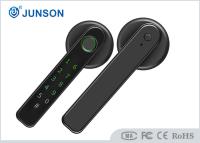 China Black Color Tuya APP Door Fingerprint Smart Lock With Handle Type for sale