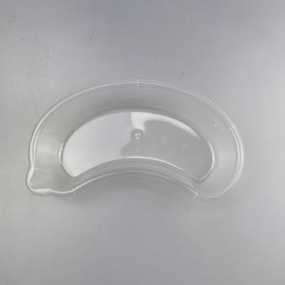 China Plastic Disposable Kidney Dish Transparent 800cc With Curved Mouth for sale