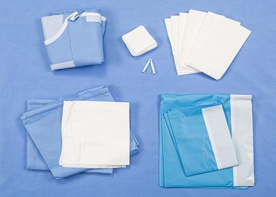 China Delivery Procedure Pack SMS Fabric Sterile Green Surgical Pack Essential Lamination Patient Disposable Surgical Pack for sale