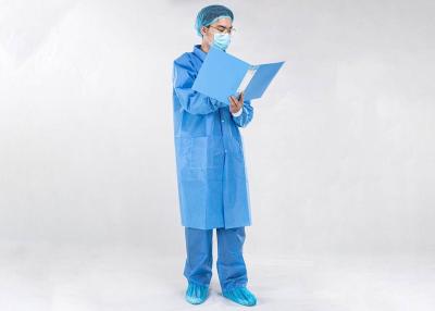 China SMS Disposable Lab Coat With Pants Hospital Visitor Gown for sale