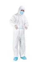 China White Disposable Protective Gown Dustproof Anti Droplet Suit Medical Coverall for sale