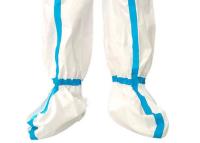 China Disposable Medical Protective Shoe Cover Non Woven Elastic Drawstring Foot Cover for sale